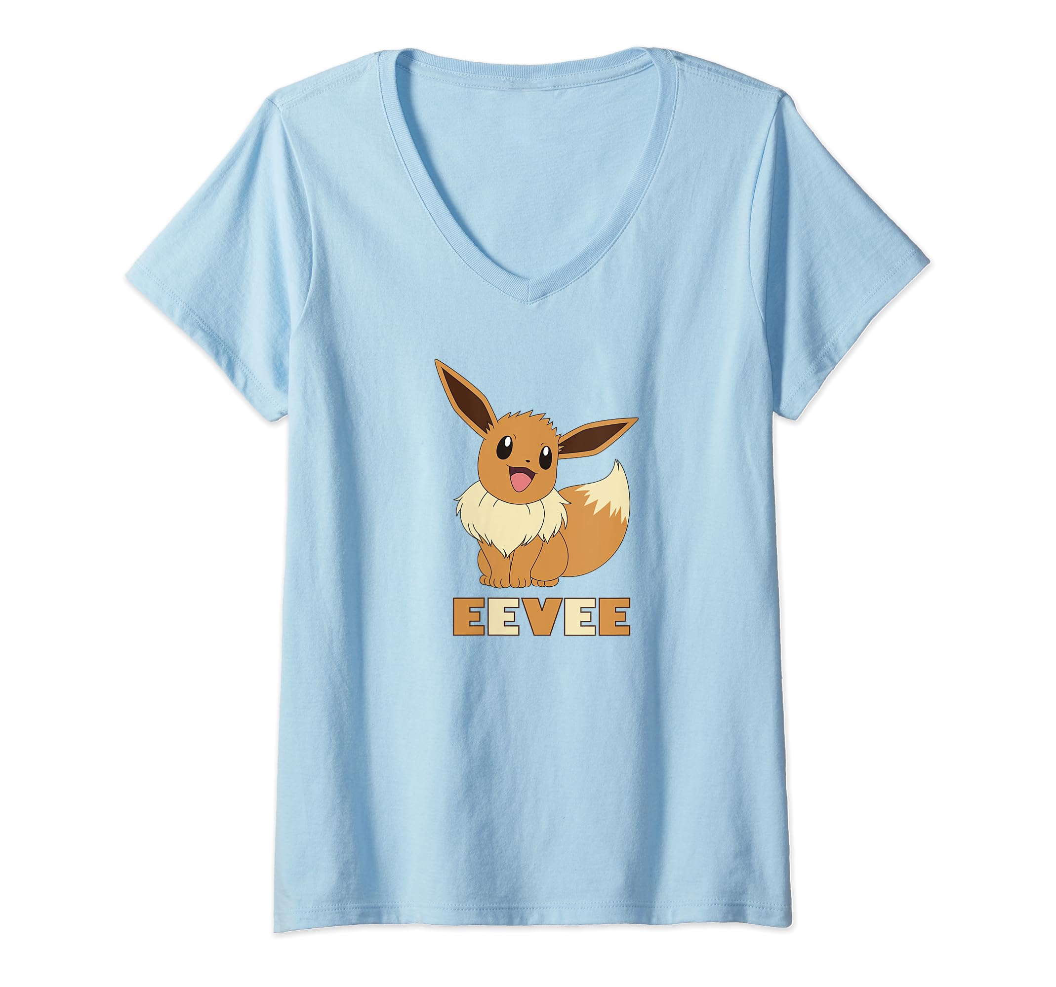 Womens Pokemon EEVEE V-Neck T-Shirt