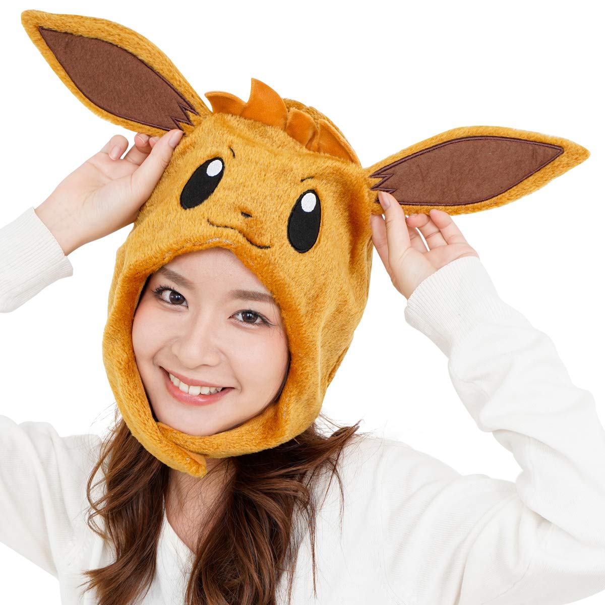 SAZAC Kigurumi Hat - Pokemon - Eevee - Cozy Costume Beanie Cap - Adult Size