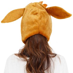 SAZAC Kigurumi Hat - Pokemon - Eevee - Cozy Costume Beanie Cap - Adult Size