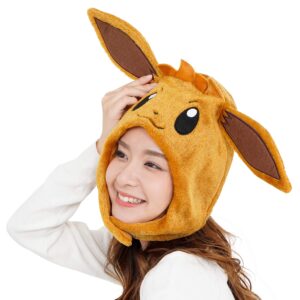 SAZAC Kigurumi Hat - Pokemon - Eevee - Cozy Costume Beanie Cap - Adult Size