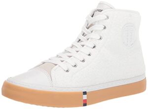 tommy hilfiger women's evee sneaker, white, 8