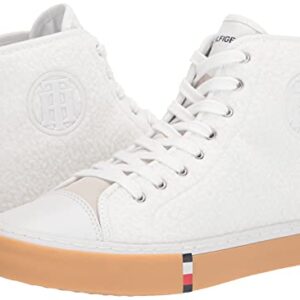 Tommy Hilfiger Women's Evee Sneaker, White, 8