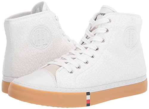 Tommy Hilfiger Women's Evee Sneaker, White, 8