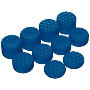 playvital blue ergonomic stick caps thumb grips for ps5/4, xbox series x/s, xbox one, xbox one x/s, switch pro controller - with 3 height convex and concave - diamond grain & crack bomb design