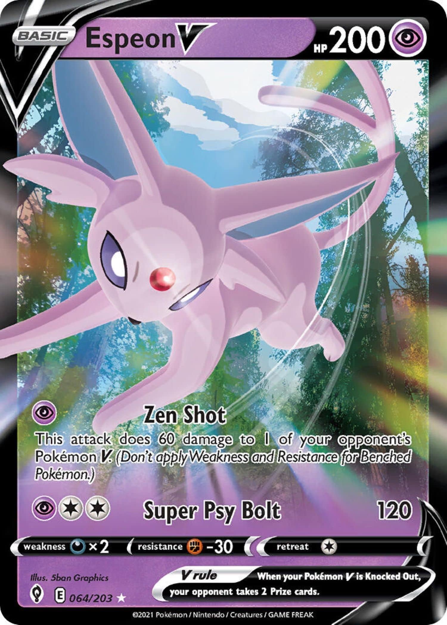 Pokemon Cards: 2022 Spring V Heroes Espeon V Tin