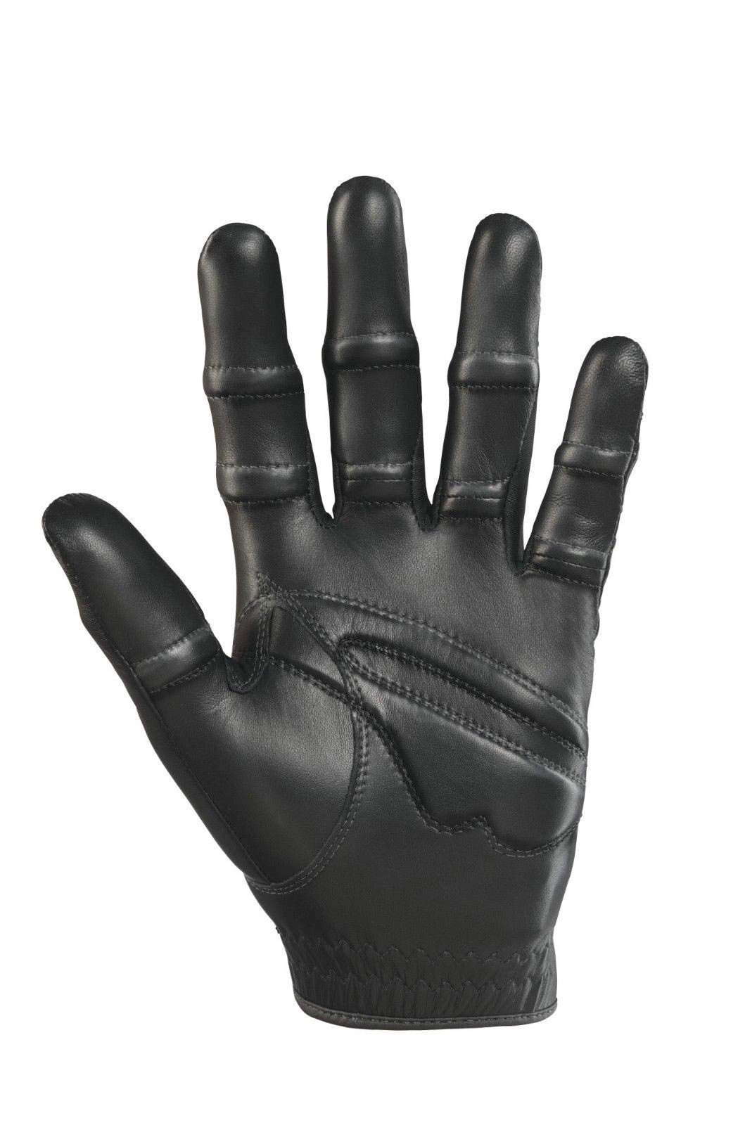 New Improved 2X Long Lasting Bionic StableGrip Men's Black Golf Glove - Patented Stable Grip Genuine Cabretta Leather, Natural Fit Designed by Orthopedic Surgeon! (2XL, Worn on Right Hand)