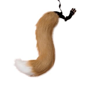 junboon faux fur fox tail for cosplay costume halloween party (kw)