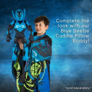 Franco WB Blue Beetle Movie Kids Bedding Super Soft Micro Raschel Throw, 46 in x 60 in, (Official Licensed Product)