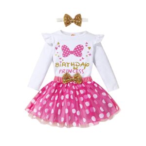 highnesson-ww toddler kids baby girls birthday princess outfits dress tutu skirt set