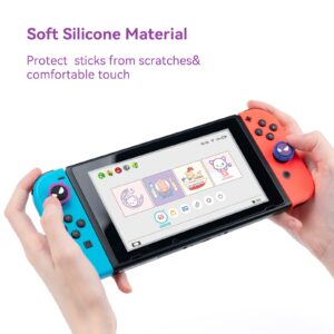 Yocore Purple Devil Switch Thumb Grip Caps,Soft Silicone Thumb Grips,Analog Stick Caps Soft Silicone Joystick Caps for Switch/OLED/Switch Lite,4 Pcs