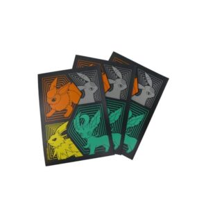 pokemon card sleeves - umbreon flareon jolteon - evolving skied elite trainer box - 65 count pack - deck protectors