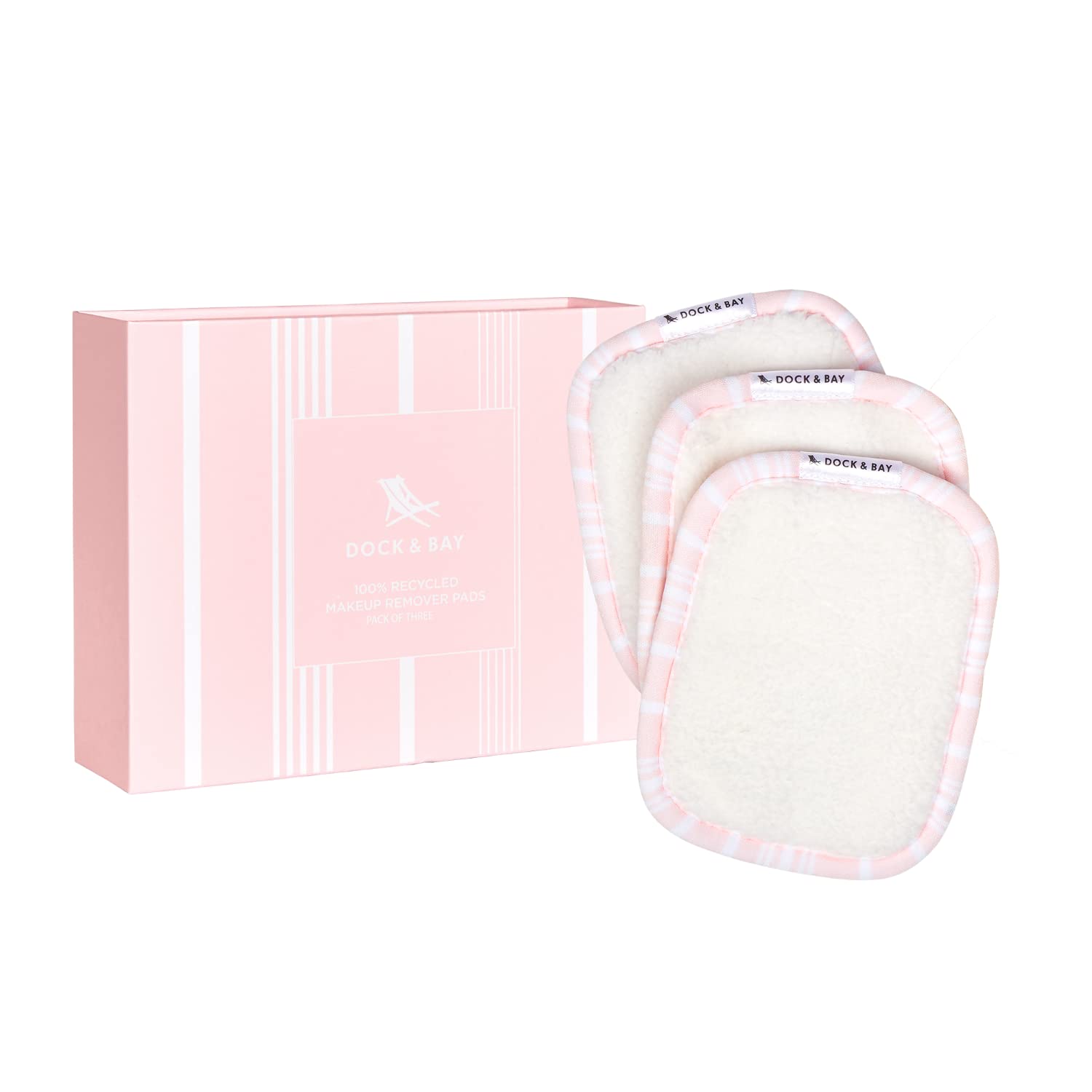 Dock & Bay Beauty Bundle - Hair Wrap & Reusable Make-Up Pads - Super Absorbent, Quick Dry Towel - Ultra Soft, Washable Facecloth with Wash Bag - for The Ultimate Beauty Routine - Peppermint Pink