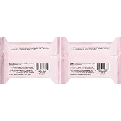 Garnier Micellar Facial Cleanser & Makeup Remover Wipes, Gentle for All Skin Types (25 Wipes), 2 Count (Packaging May Vary)