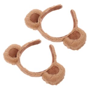 abaodam 6 pcs bear ear headband faux animal headband animal ear headband hair bandanas reusable headband makeup headband lovely hair band hair bands dorable headband panda fabric cosplay