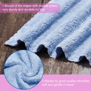 Syhood 12 Pieces Face Wash Cloth 12 x 12 in Makeup Remover Cloths Towel Coral Velvet Facial Microfiber Cloths Soft Fast Drying Facial Cleansing Towel for Face