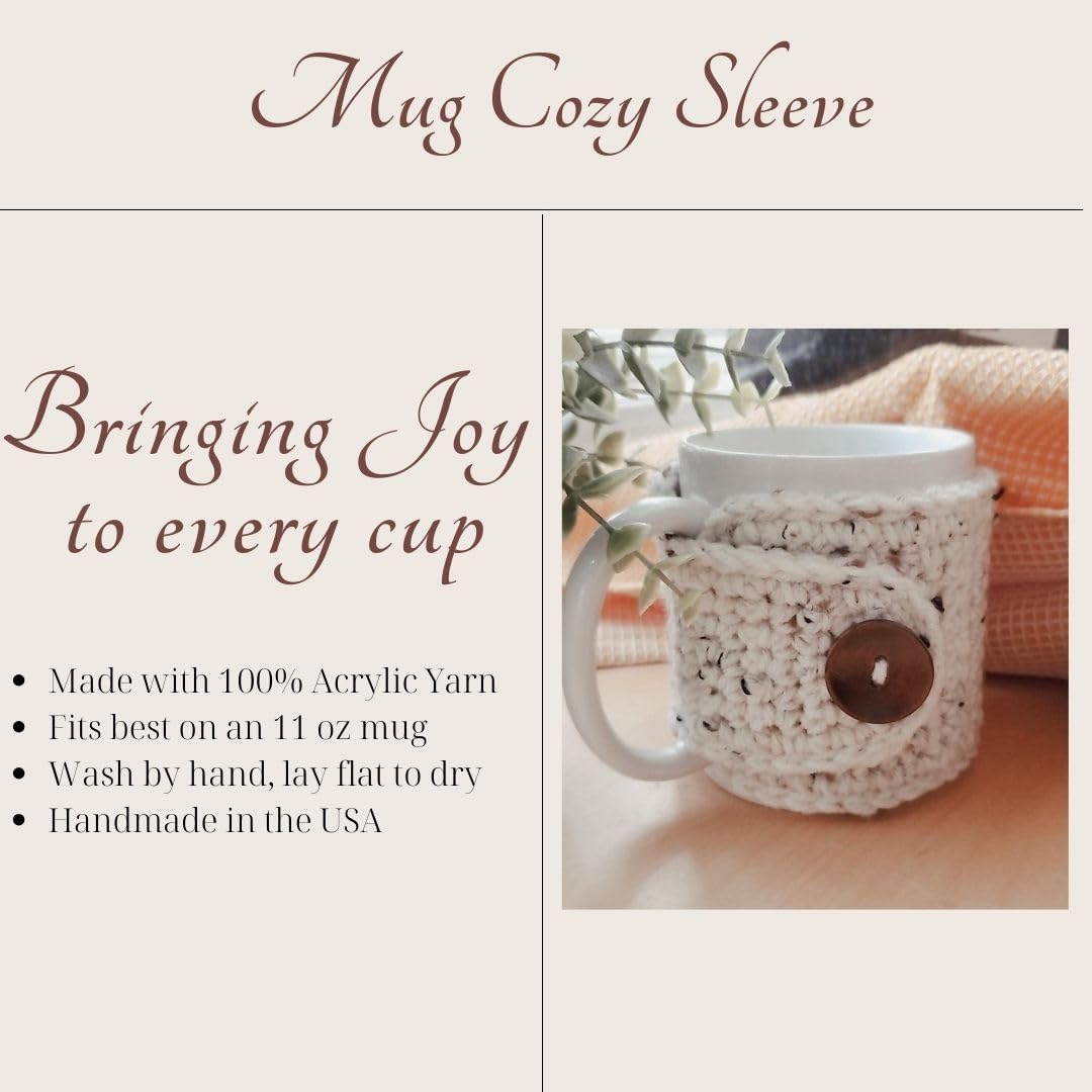 Coffee Mug Cozy Sleeve, Winter Tea Cozy Wrap (Personalize Your Colors 2 Pack)