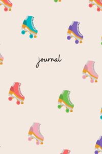 roller skate journal: roller skating journal, roller derby notebook | 6 x 9 wide ruled