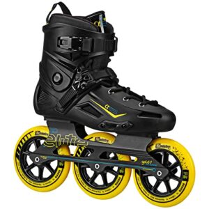 roller derby elite alpha 125mm 3-wheel inline skate size 09, black