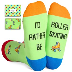 zmart funny roller skating gifts roller skate gifts women men skater gifts, roller skating socks roller skate socks skater socks