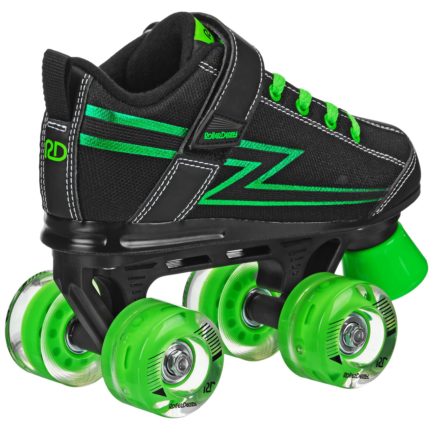 Roller Derby Blazer Boy's Lighted Wheel Roller Skate Black/Green Size 13J