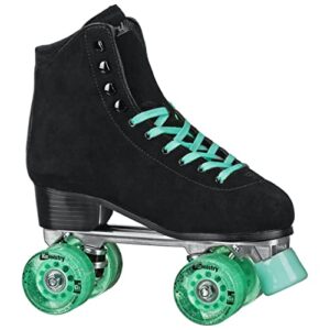 roller derby elite driftr roller skates (6, black/mint)