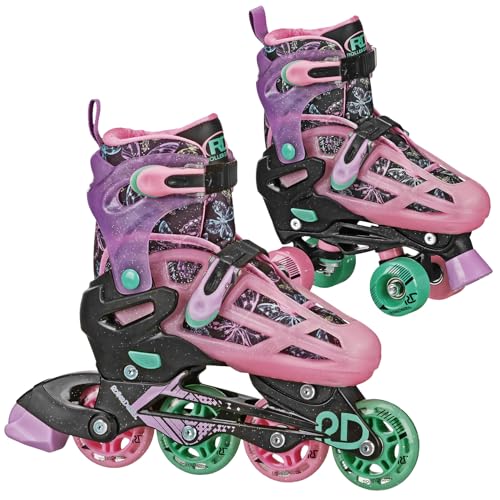 Roller Derby Falcon 2-in-1 Combo Quad and Inline Skates for Kids, Adjustable Sizing