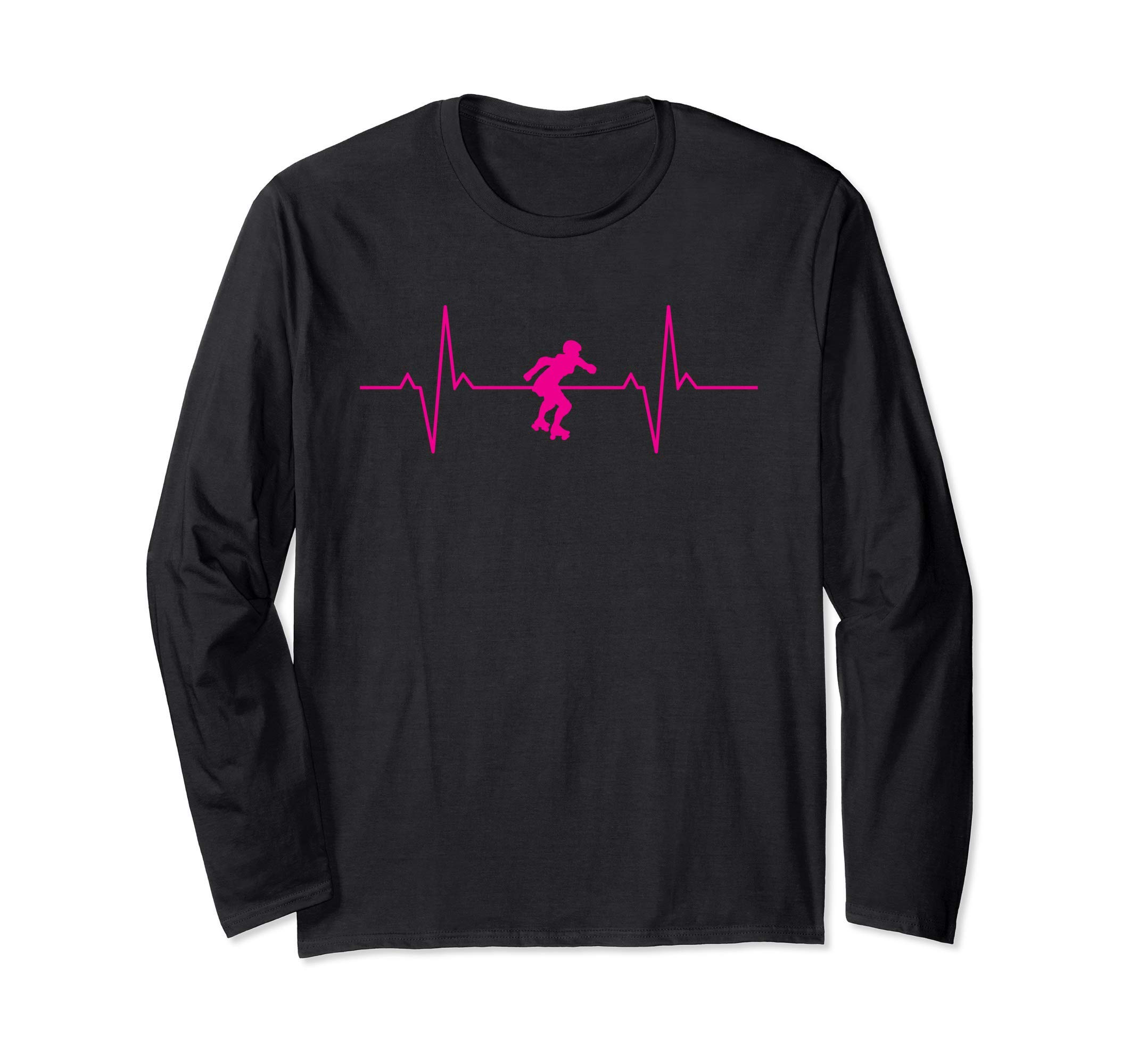 Roller derby lifeline heartbeat roller derby gift Long Sleeve T-Shirt