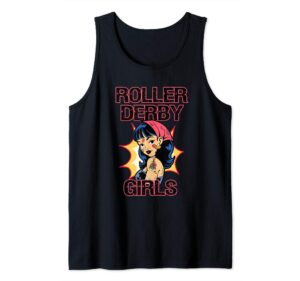 retro womens roller skating gift shirt roller derby tank top