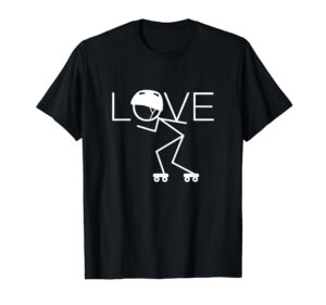 roller derby girls women roller skating team gifts love t-shirt