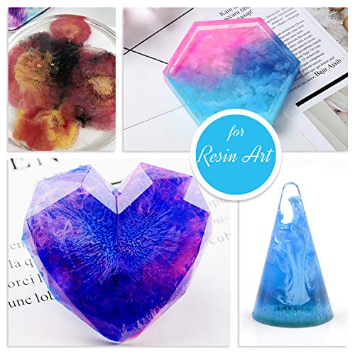 Alcohol Ink Set - 12 Vibrant Colors Alcohol-Based Ink for Epoxy Resin Art, Resin Petri Dish Making - Concentrated Alcohol Paint Color Dye for Resin Painting, Tumbler, Coaster, Yupo - 10ml/.35oz Each