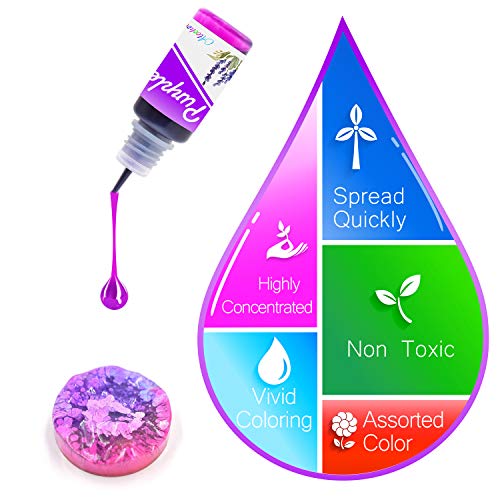 Alcohol Ink Set - 12 Vibrant Colors Alcohol-Based Ink for Epoxy Resin Art, Resin Petri Dish Making - Concentrated Alcohol Paint Color Dye for Resin Painting, Tumbler, Coaster, Yupo - 10ml/.35oz Each