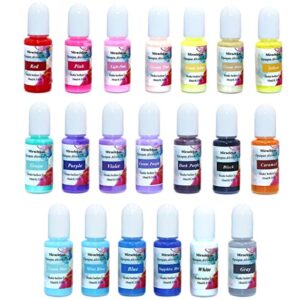 alcohol ink set opaque alcohol pigment resin dye self-sinking alcohol inks pastel colors for epoxy resin coloring, petri dish making, tumbler cup making,0.35 oz each,20 colors