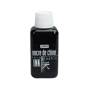 pebeo graphic india ink, 250 ml bottle black