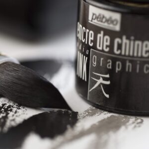 Pebeo Graphic India Ink, 250 ml Bottle Black