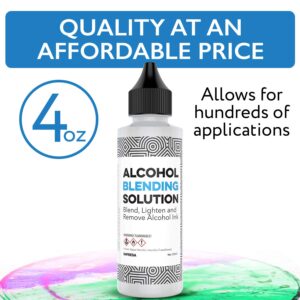 Impresa Alcohol Blending Solution - 4 oz - Multipurpose Solution That Blends, Lightens, and Removes Alcohol Ink - Compatible with All Brands and Adirondack® Alcohol Ink Colors - Painting Supplies