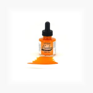 Dr. Ph. Martin's Bombay India Ink (14BY) Ink Bottle, 1.0 oz, Orange, 1 Bottle