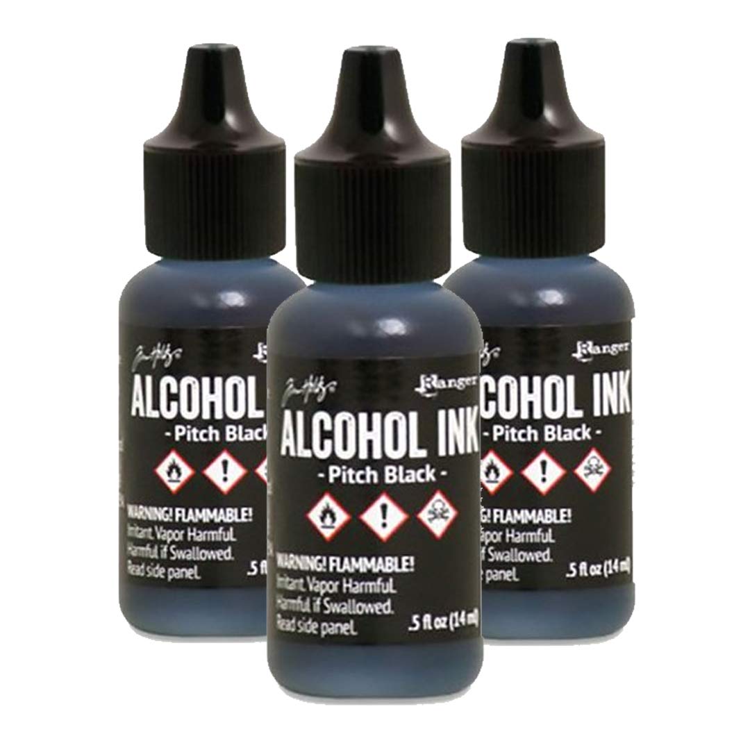 Tim Holtz - Alcohol Ink Pitch Black - 3 Pack Bundle