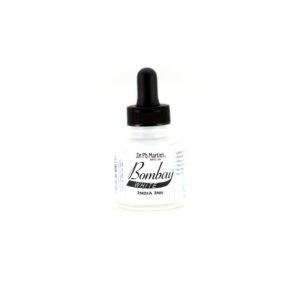 dr. ph. martin's bombay india ink (8by) ink bottle, 1.0 oz, white, 1 bottle