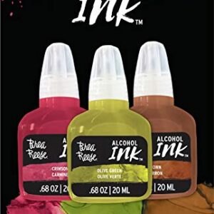 Momenta Brea Reese Alcohol Inks 20ml 3/Pkg-Crimson/Olive Green/Brown