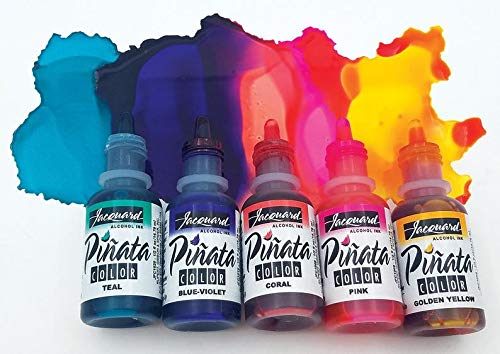 Jacquard Pinata 2-Pack Bundle - Jacquard Pinata Overtones Exciter Pack & Jacquard Pinata Color Exciter Pack, Pixiss Alcohol Ink Blending Tools