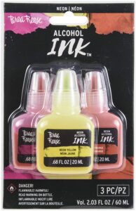 brea reese neon alcohol inks 20ml 3/pkg-pink/yellow/orange