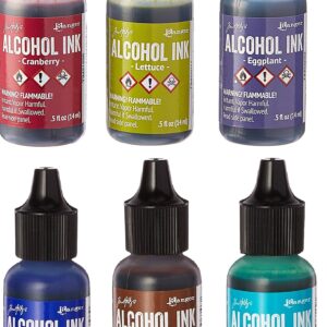 Tim Holtz - Ranger - Bundle of 6 Adirondack Alcohol Inks - Mariner and Farmers Market