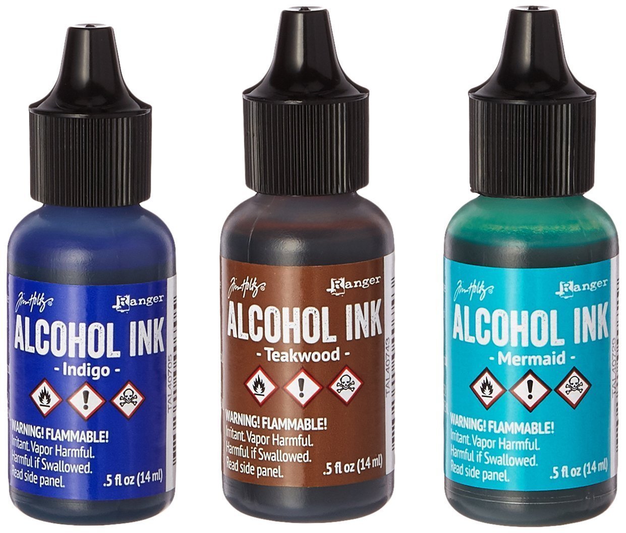 Tim Holtz - Ranger - Bundle of 6 Adirondack Alcohol Inks - Mariner and Farmers Market