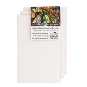 masterpiece alcohol ink panels, 6x8 inches, 3-pack (hai06083)