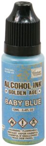 artdeco creations ltd baby blue alcohol ink gold age