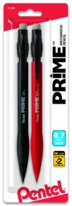 pentel prime mechanical pencil 0.7mm assorted barrel colors, pack of 2 (ax7bp2)