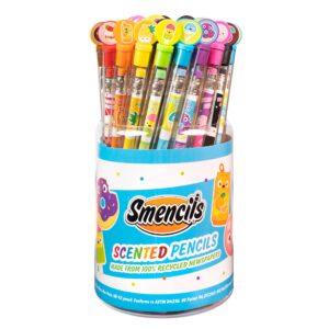 graphite smencils cylinder - hb #2 scented pencils, 50 count, gifts for kids, party favors, classroom rewards