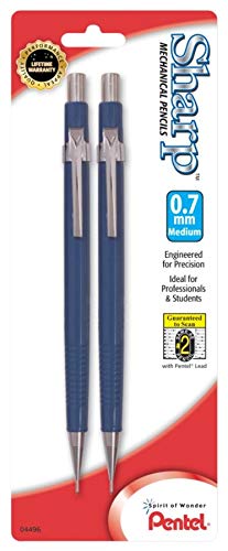 Pentel® Automatic Sharp™ Mechanical Pencils, 0.7 mm, Blue, Pack Of 2