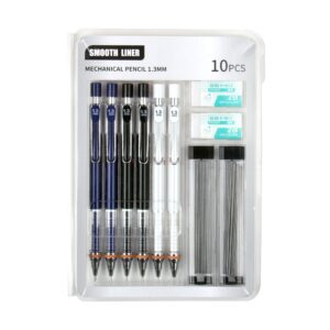 无 mechanical pencil 1.3mm hb lead pencils with refills and erasers sturdy lead comfortable grip comfortble for writing