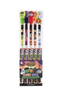 halloween smencils - hb #2 scented pencils, 5 count, gifts for kids, school supplies, classroom rewards